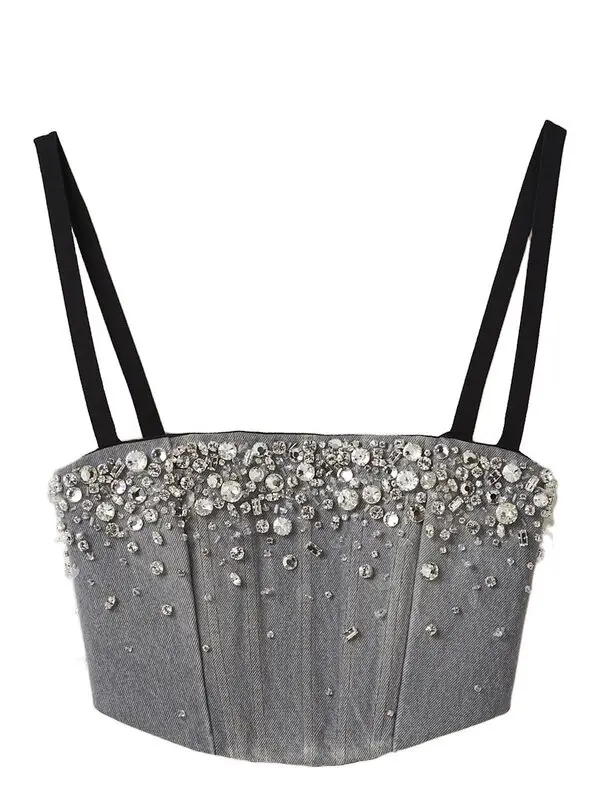 Miu Miu Denim Top - Grey