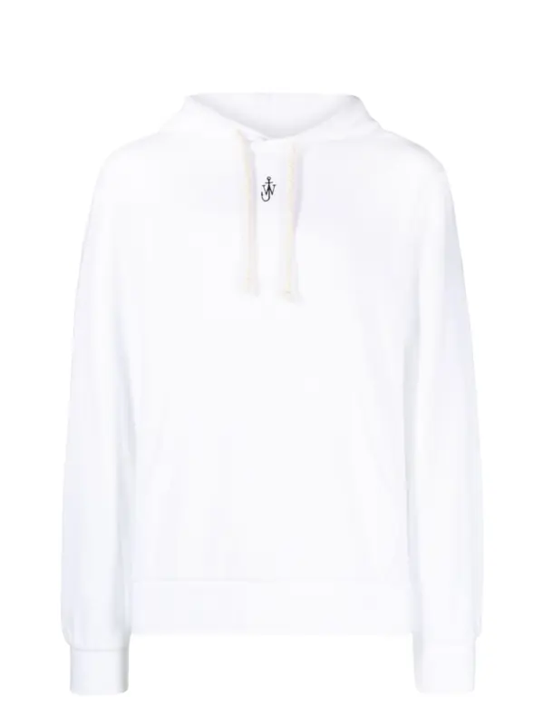 JW Anderson Anchor-embroidered Hoodie - White