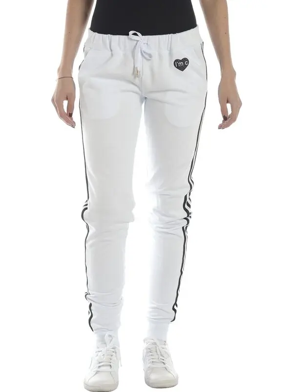 I'M C COUTURE Cotton-elastane Blend Pants - White