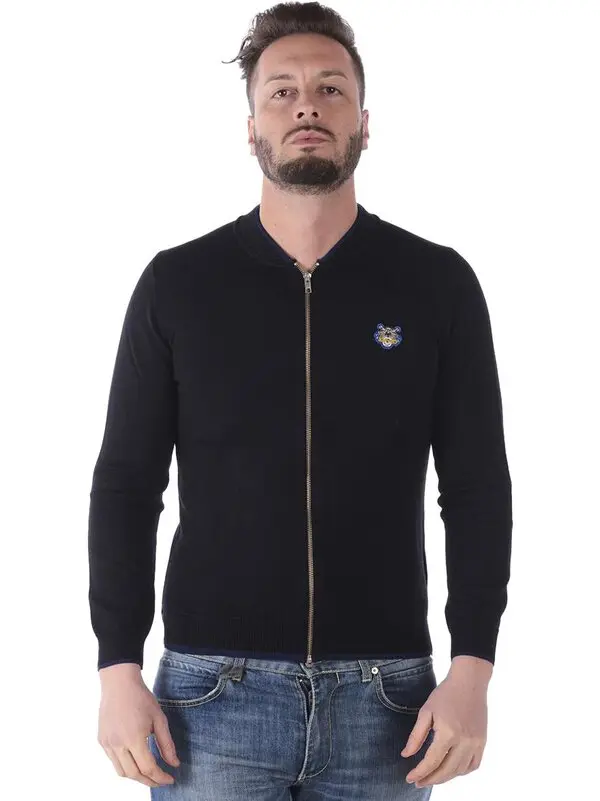 Kenzo Zipped Tiger Jumper - Black