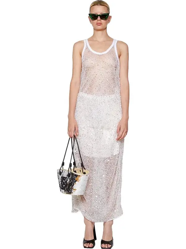 DIOTIMA Peplos Sequin Skirt - White