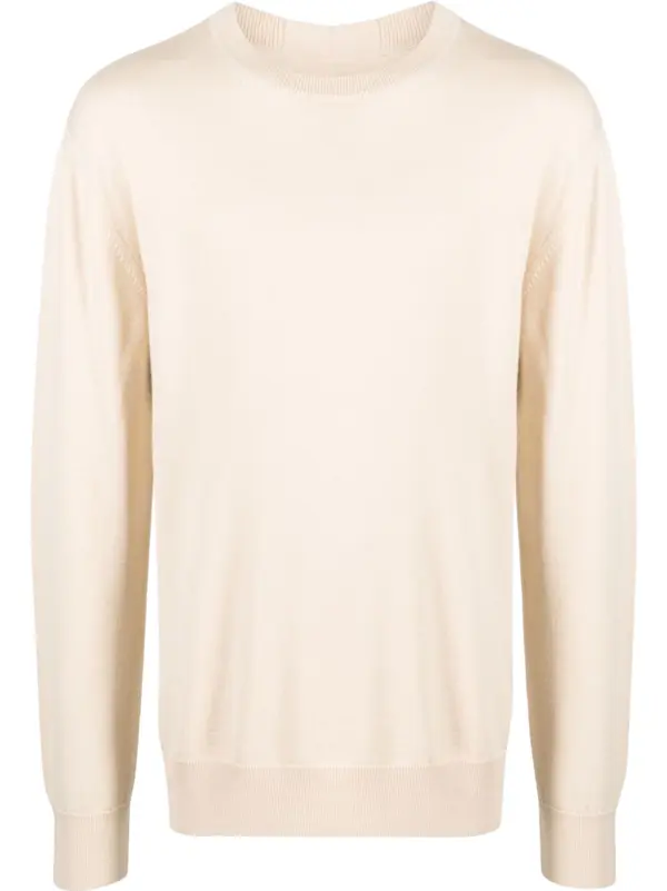 JIL SANDER Crew-neck Wool Jumper - Neutrals