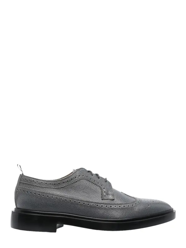 Thom Browne Almond-toe Leather Brogues - Grey