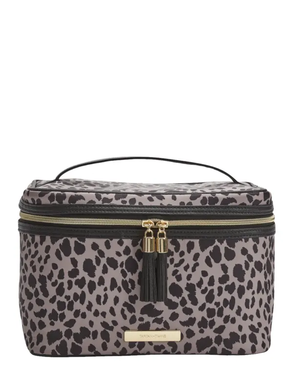 TARTAN + TWINE Cheetah Charm Deluxe Train Case - One-color