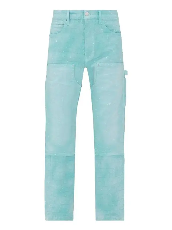 Amiri Jacquard Carpenter Jeans - Aqua