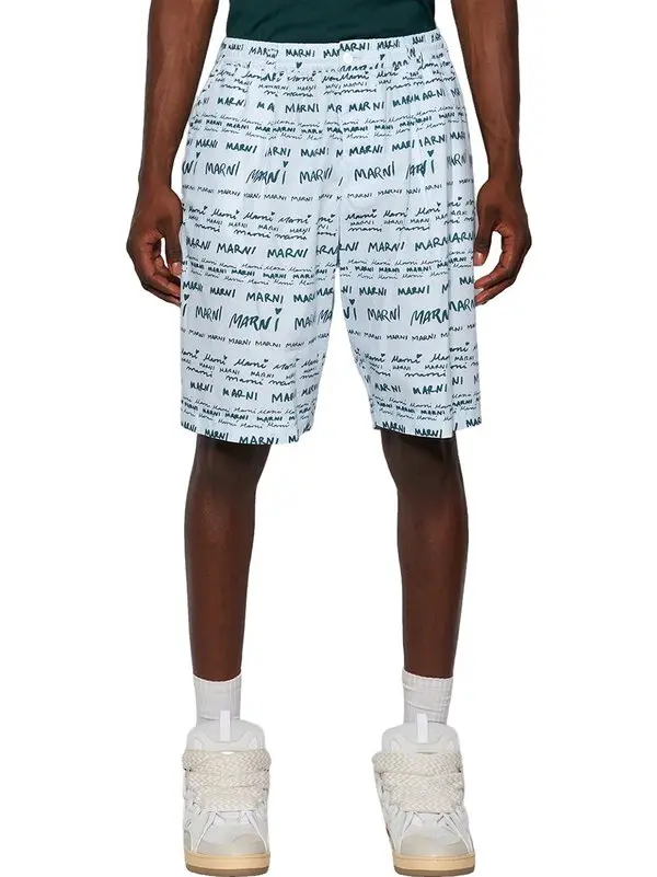 Marni Cotton Poplin Bermuda Shorts - Arctic Blue