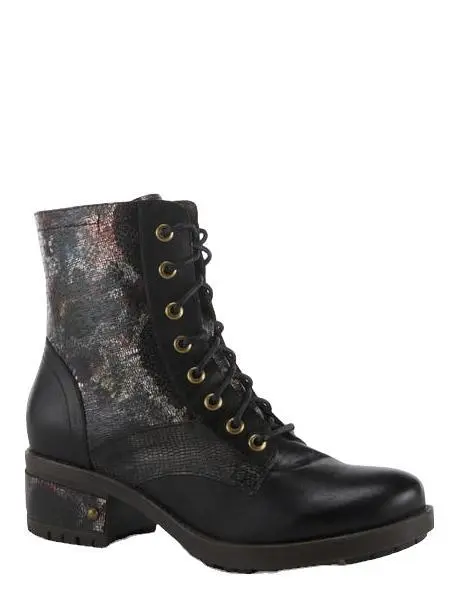 SPRING STEP SHOES Marty-met Bootie - Black Multi