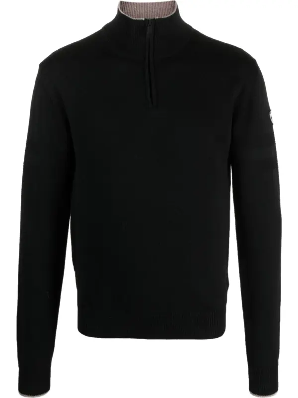 Rossignol Half-zip Merino Wool Sweater - Black