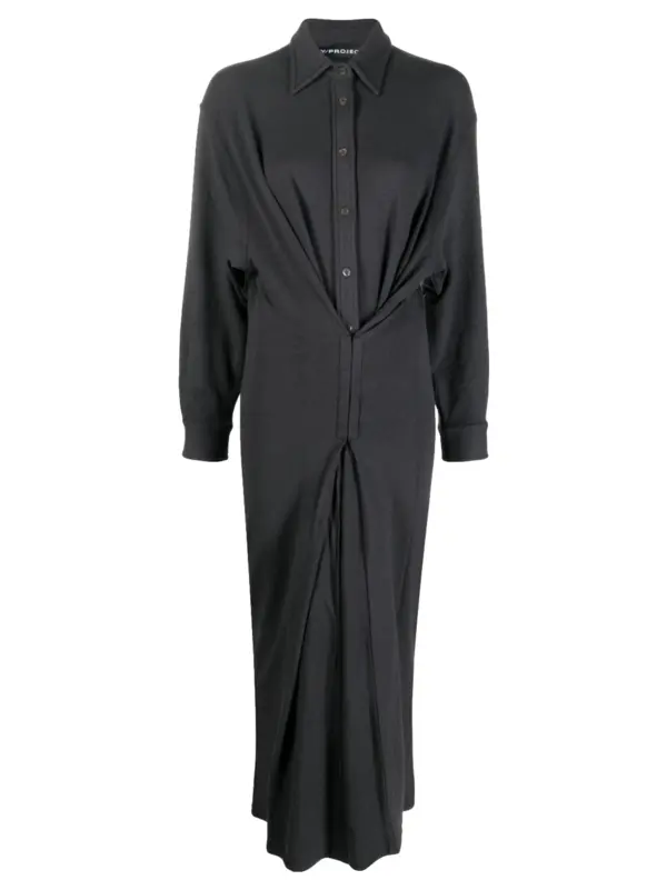Y/project Hook-eye Midi Shirtdress - Grey