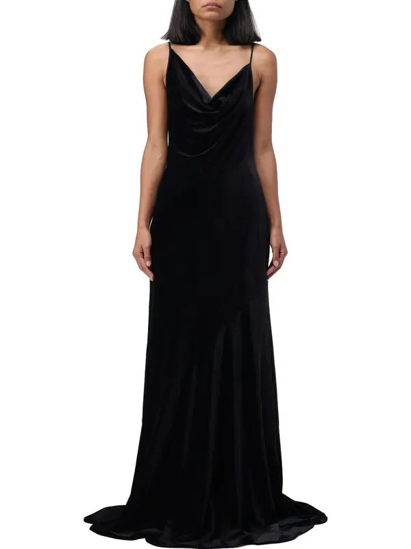 Philosophy Di Lorenzo Serafini Velvet Dress - Black