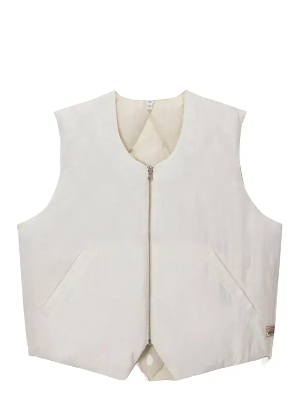 StÜssy Reversible Quilted Vest - Cream