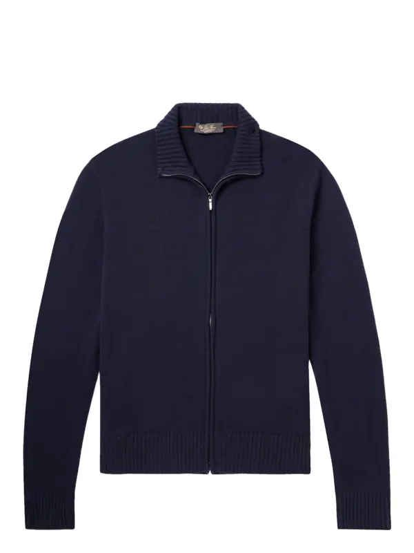 Loro Piana Cashmere Zip-up Sweater - Blue