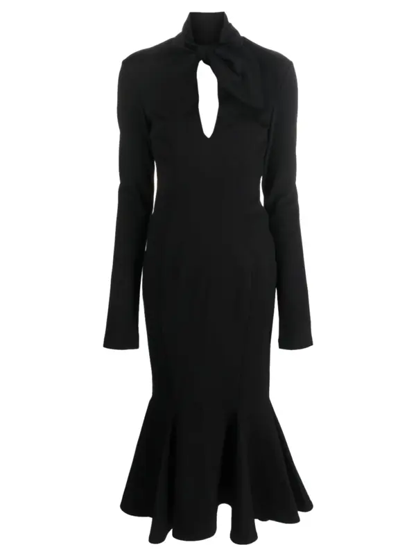 Attico Isabel Open-back Midi Dress - Black