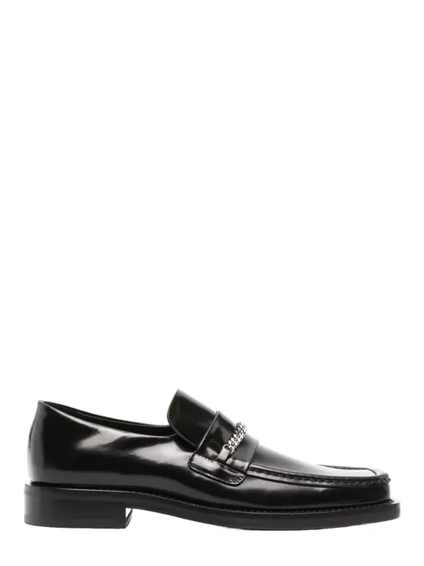 Martine Rose Square-toe Leather Loafers - Black