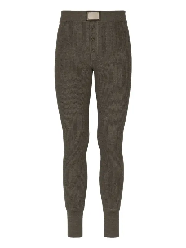 Dolce & Gabbana Logo-plaque Trousers - Grey