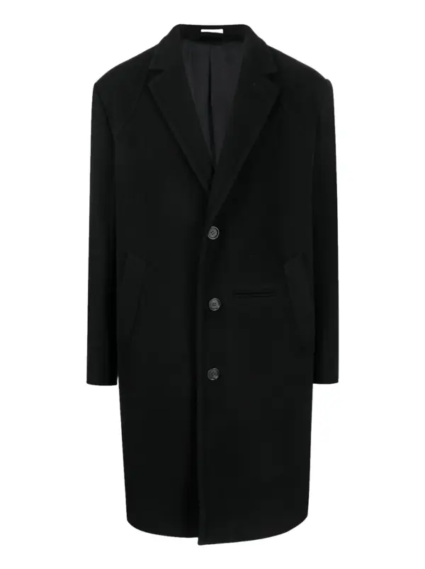 Alexander McQueen Raglan Sleeves Wool-blend Coat - Black