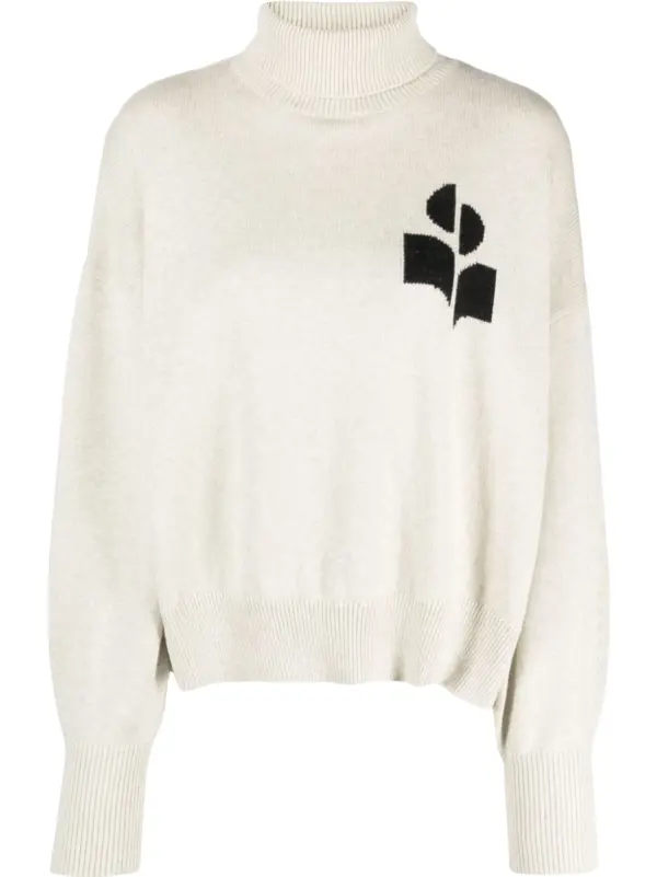 MARANT ETOILE Nash Logo-intarsia Sweater - Grey
