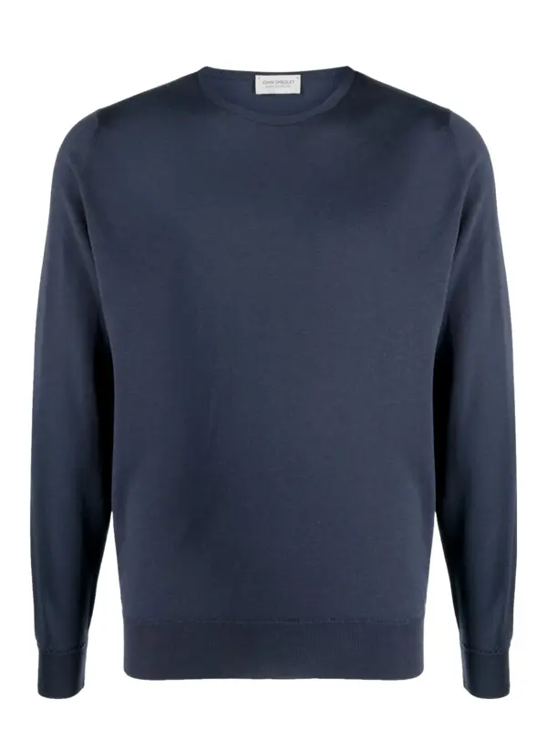 John Smedley Lundy Fine-knit Jumper - Blue