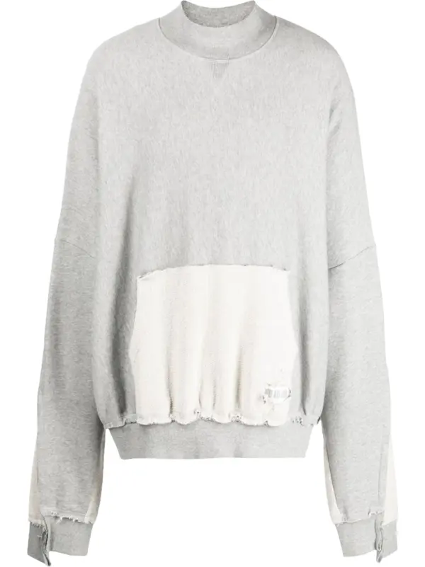 MOSTLY HEARD RARELY SEEN Exposed-seam Cotton Sweatshirt - Grey