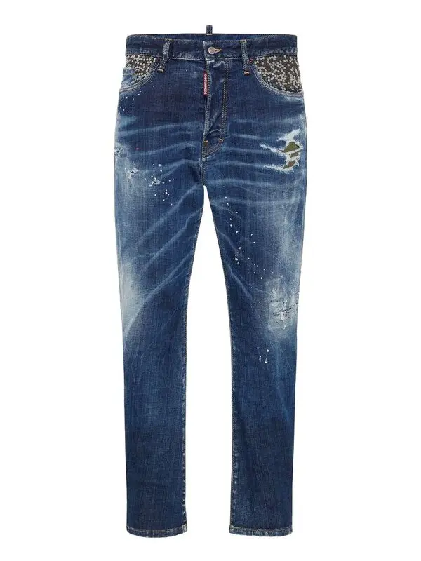 Dsquared2 Straight Leg Jeans - Blue