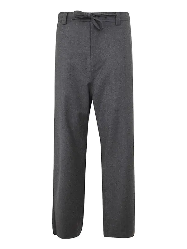 Sofie D'hoore Low Crotch Trousers With Zip And Drawstring - Grey