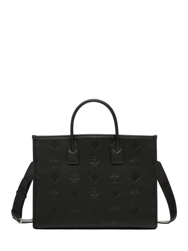 Mcm München Large Tote - Black