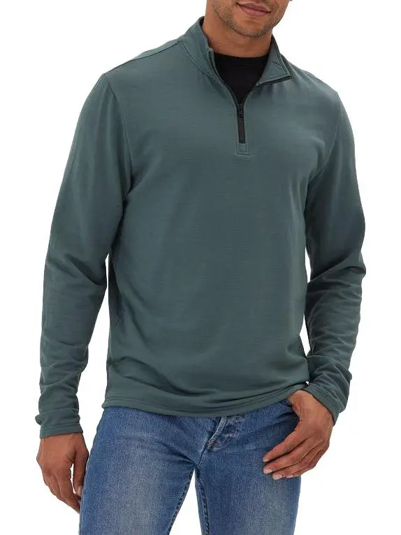 THREADS 4 THOUGHT Kace Quarter Zip Pullover - Seagrass