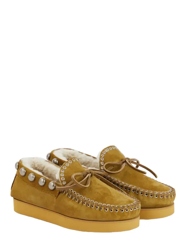 Isabel Marant Forley Shearling-lined Moccasins - Beige
