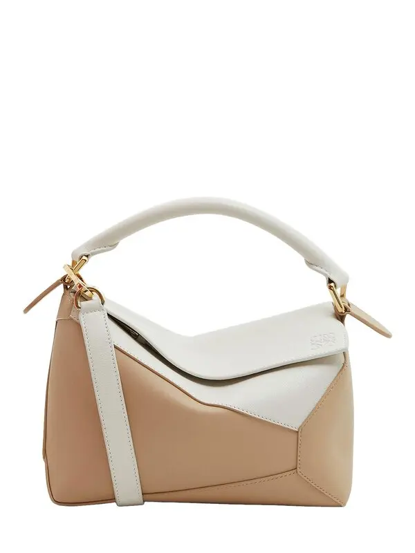 Loewe Puzzle Edge Small Top-handle Bag - Soft White/paper Craft