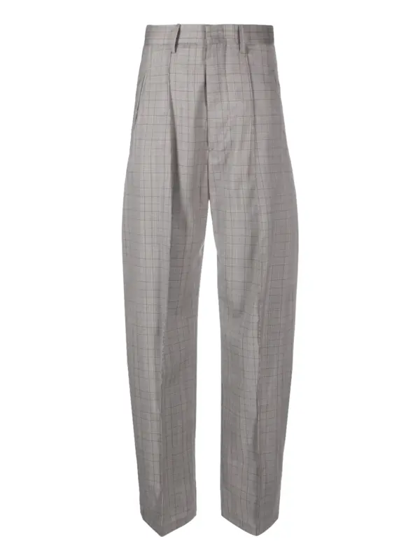 Isabel Marant Sopiavea Plaid Trousers - Grey