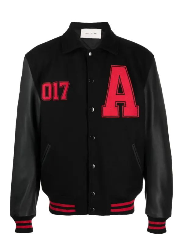 1017 Alyx 9sm Logo-print Varsity Jacket - Black