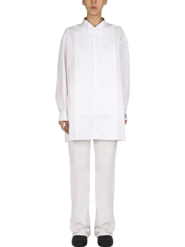 Raf Simons Logo Patch Button-up Shirt - White