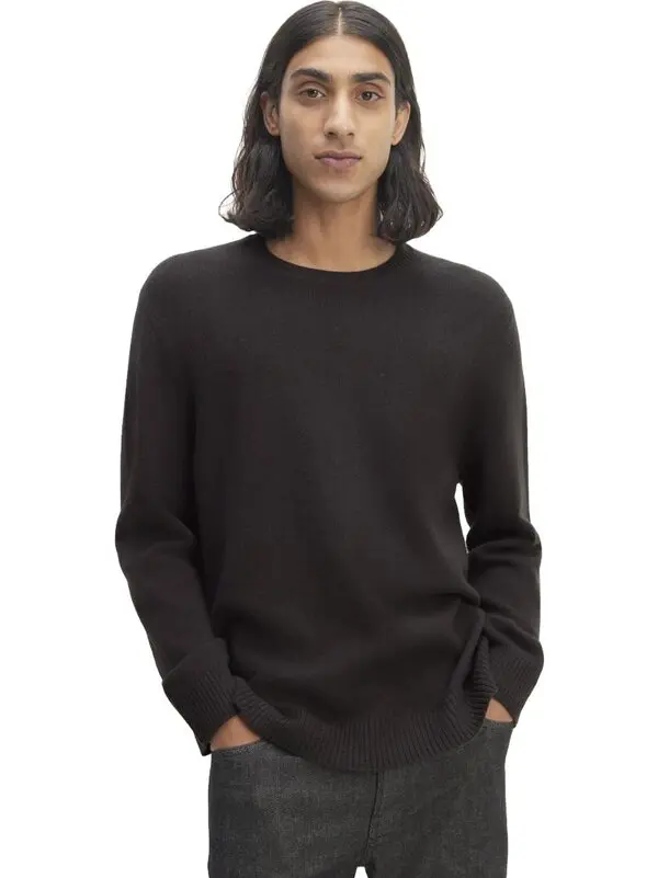 Everlane Premium Merino Crew Neck Sweater - Black