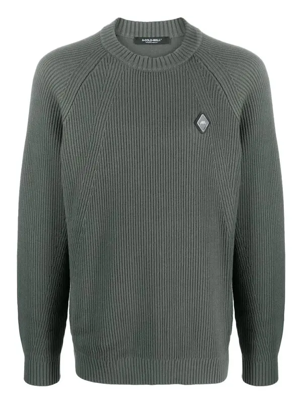 A-COLD-WALL* Windermere Fisherman's-knit Jumper - Green