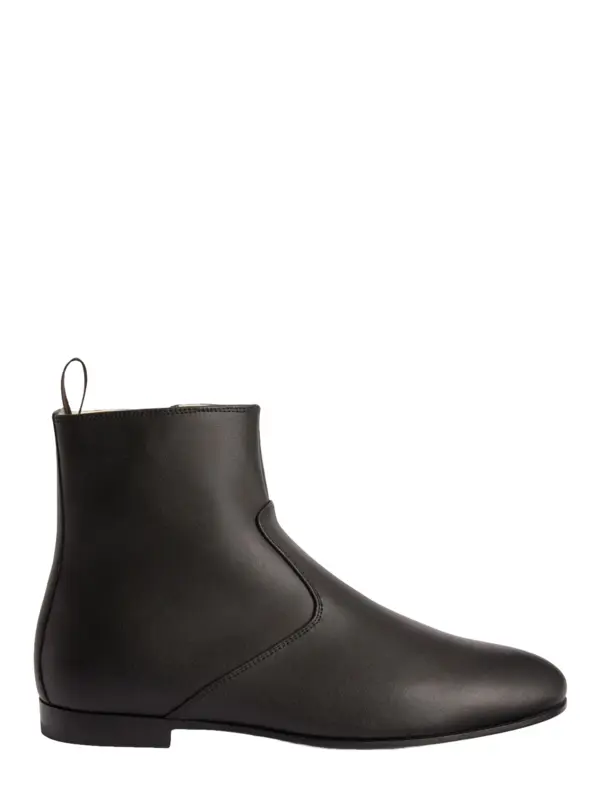 GIUSEPPE ZANOTTI Ron Leather Ankle Boots - Black