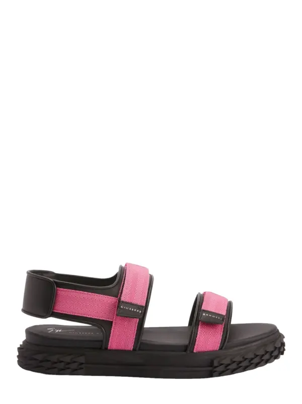 GIUSEPPE ZANOTTI Frankie Flat Touch-strap Sandals - Black