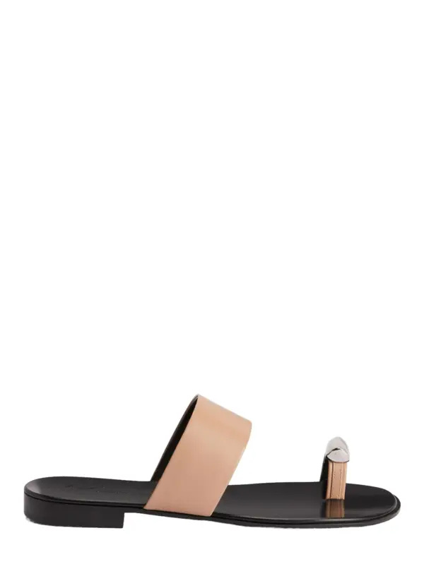 GIUSEPPE ZANOTTI Norbert Leather Slides - Black