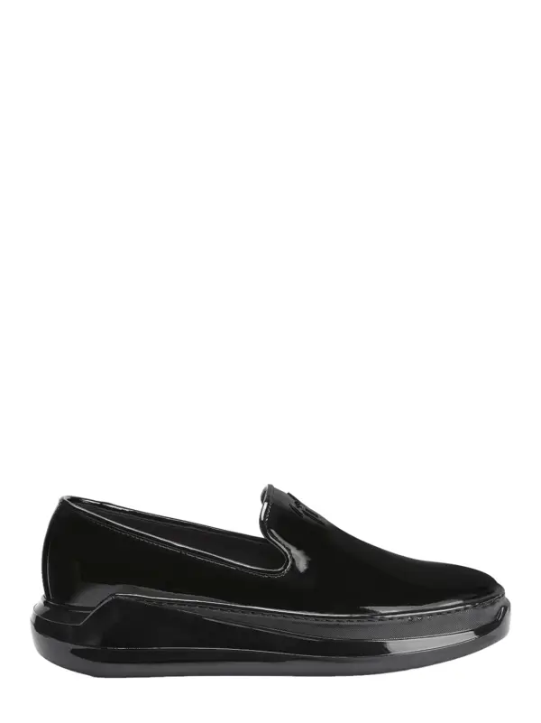 GIUSEPPE ZANOTTI Conley Patent-leather Loafers - Black
