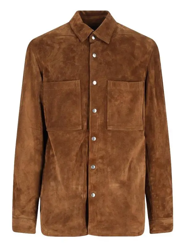 Rick Owens Leather Jacket - Brown