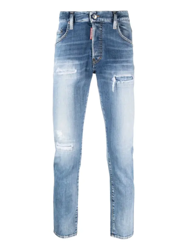 Dsquared2 Logo-patch Skinny Jeans - Blue
