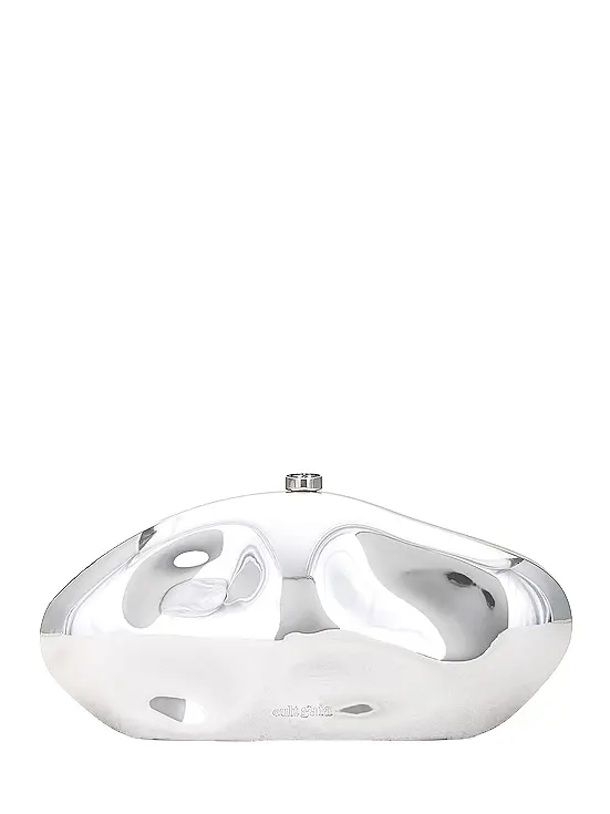 Cult Gaia Caldera Clutch - Shiny Silver