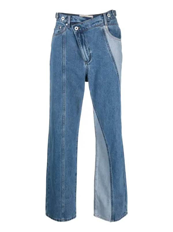 FENG CHEN WANG Deconstructed Denim Jeans - Blue