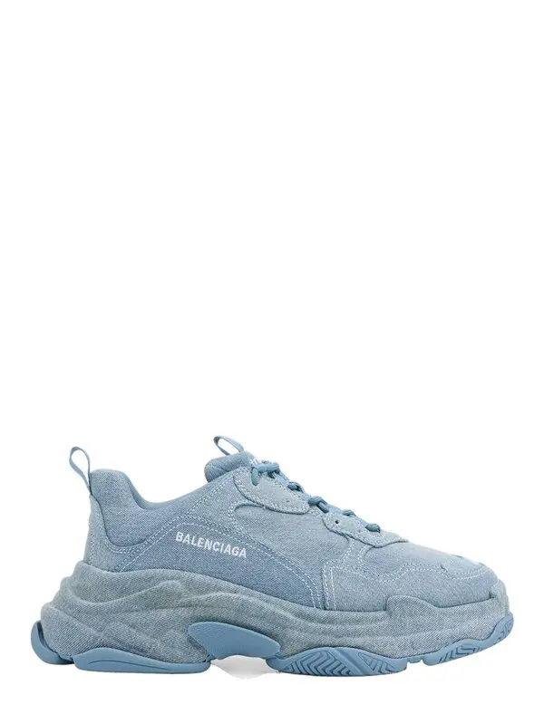 Balenciaga Triple S Denim Sneakers - 4000 Blue