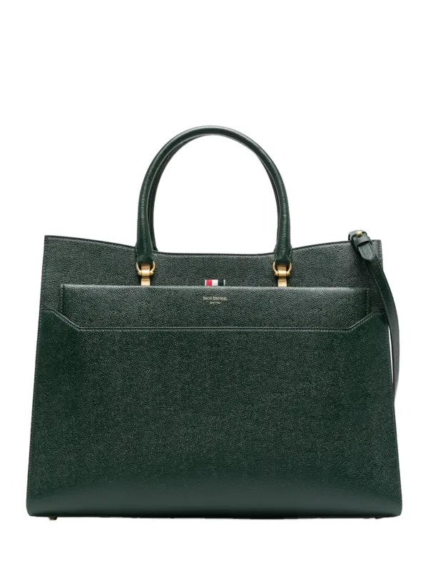 Thom Browne Large Pebble Duet Tote - Green