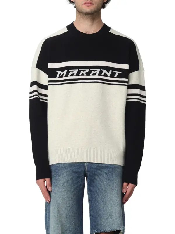 Isabel Marant Sweater In Cotton And Viscose Blend - Black
