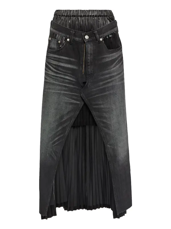 Junya Watanabe X Levi's® Layered Denim Midi Skirt - Black