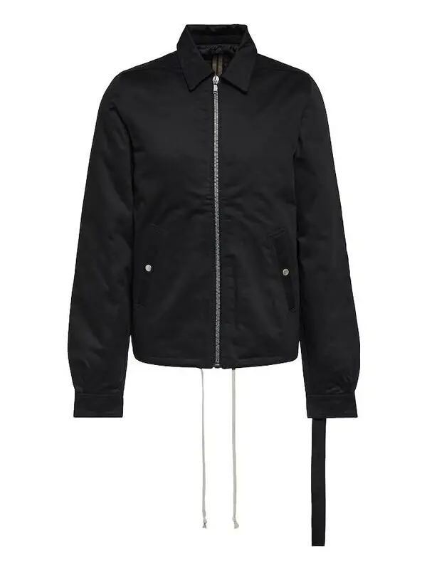 Rick Owens Cotton Twill Jacket - Black