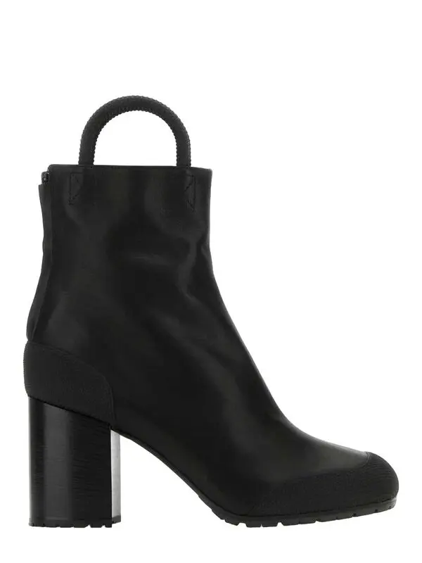 Random Identities Leather Ankle Boots - Black