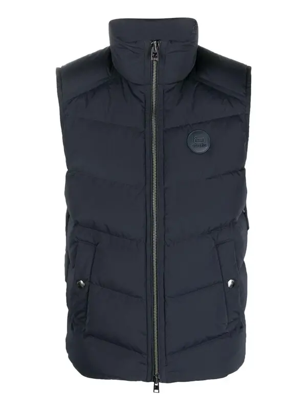 Woolrich Logo-patch Padded Gilet - Blue