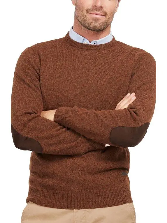 Barbour Essential Patch Wool Crewneck Sweater - Bracken